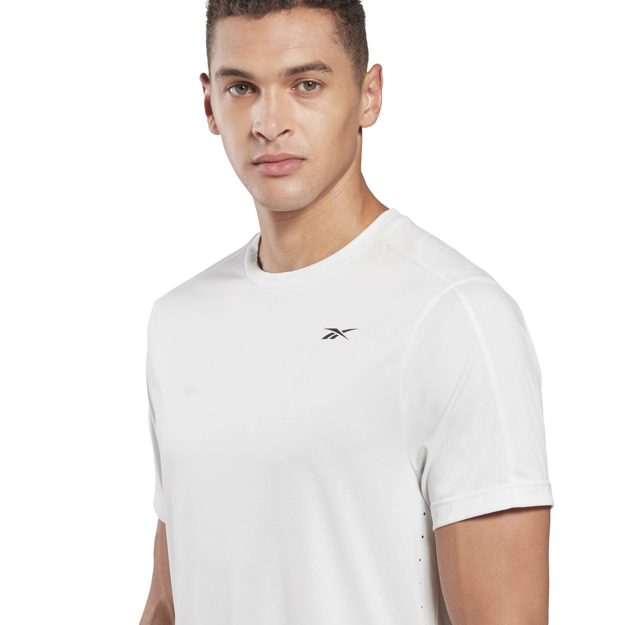 Reebok United by Fitness Perforated Short Sleeve Tee, True Grey, M