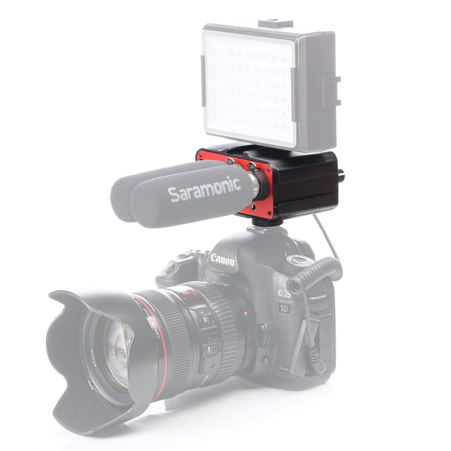 Saramonic 2-Ch Audio Mixer with 3.5mm, XLR & 6.35mm Combo Inputs, PH Power, Headphone Monitor Jack, Integarted Shoe Mounts for DSLR Audio Mixer Preamp (SR-PAX1)