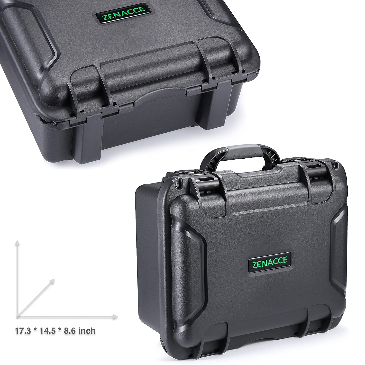 ZENACCE Waterproof Hard Case Compatible with Xbox Series X case, Travel Carrying Case Holds Xbox Series X Console, Wireless Controllers, Cables and Other Accessories
