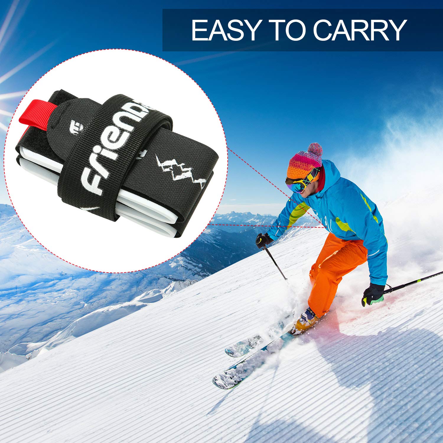 Ski Snowboard Boot Carrier Strap Ski Pole Carriers Strap Ice Skates Shoulder Sling Leash Adjustable Shoulder Strap Downhill Skiing Back Country Gear for Man Woman Kids Families