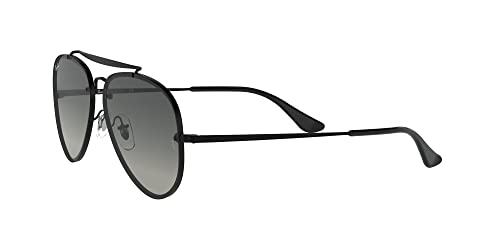 Ray-Ban RB3584N Blaze Aviator Sunglasses, Demi Gloss Black/Grey Gradient Dark Grey, 58 mm