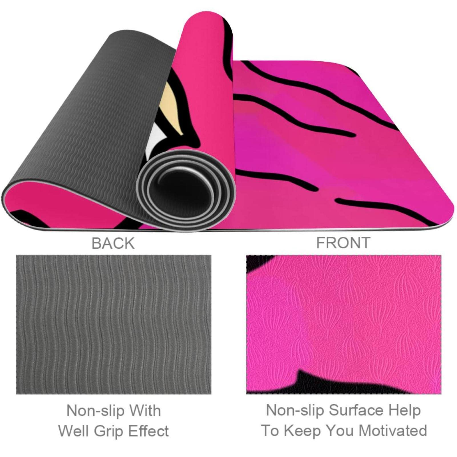 Yoga Mat, Yoga Mats for Home Workout, Workout Mat, Exercise Mats, Pilates Mat, Colorful Abstract Graffiti Art