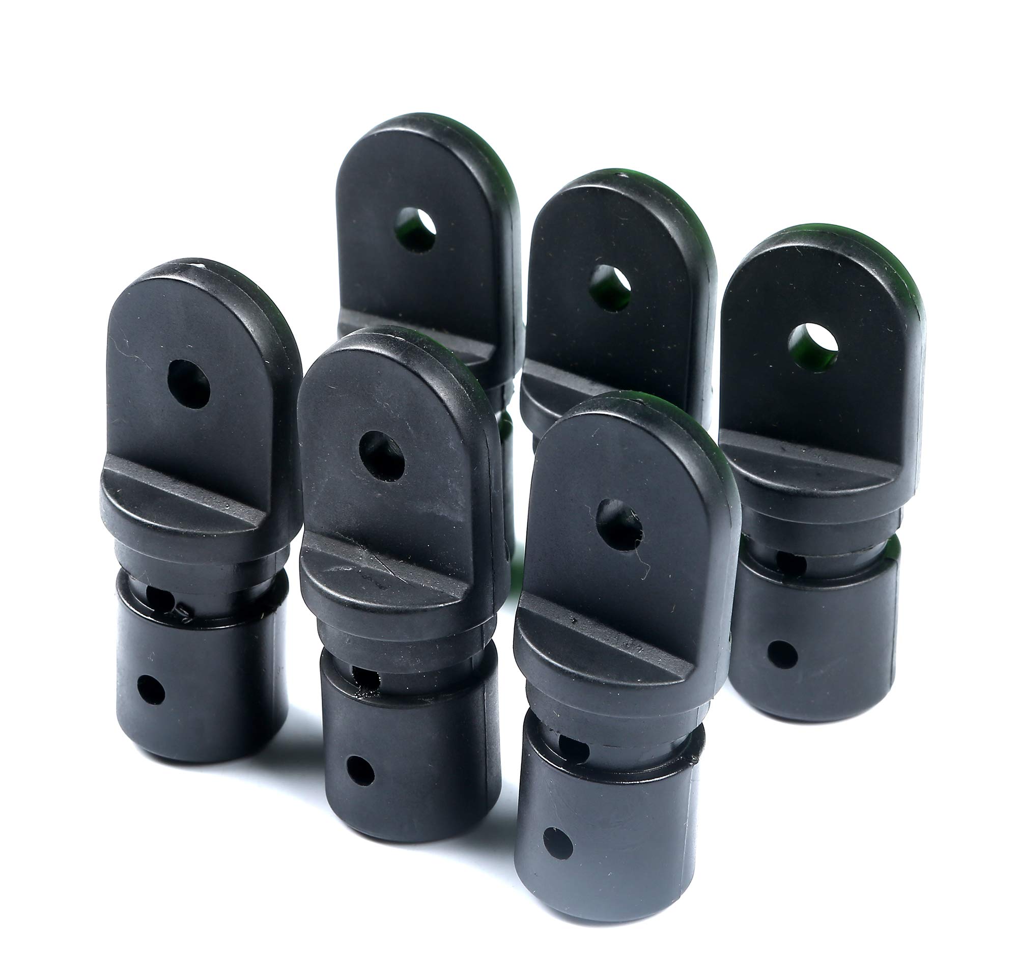 Thorn Boat Bimini Fittings Top Cover Cap Eye End Nylon Black Pack of 6 Black, 3/4 Inch (Internal Version for 1" Tube)