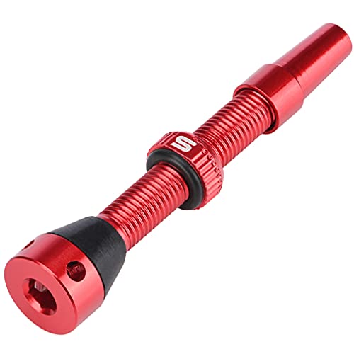 Tubeless Value Stems 40mm LITEONE Premium No Leak Tubeless Presta Valve Stems Kits with Integrated Value Core Remover Tool and Valve Stem Caps Fit Most Bicycle Tubeless Rims Pair Red