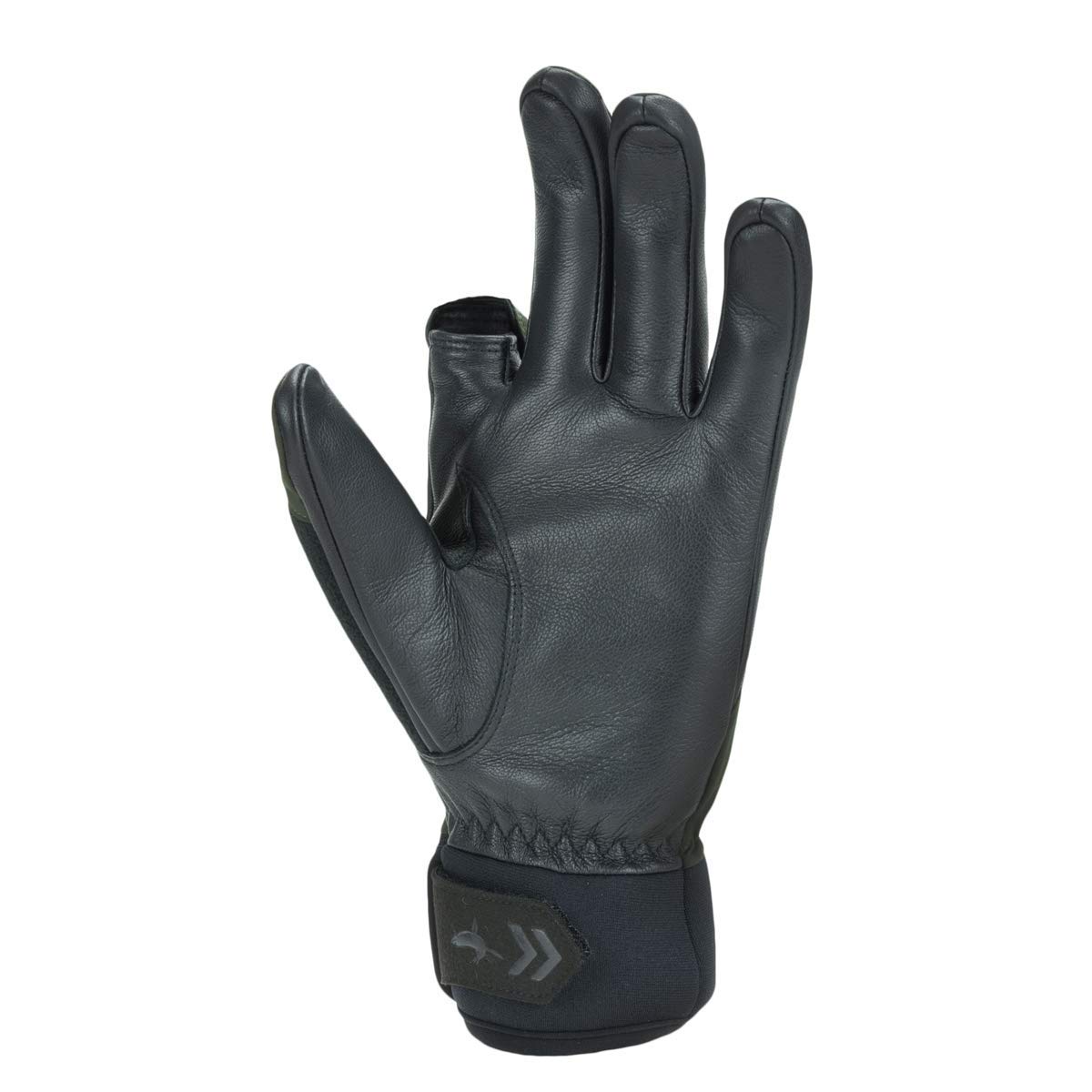 SEALSKINZ Unisex Waterproof All Weather Shooting Glove, Olive Green/Black, Large