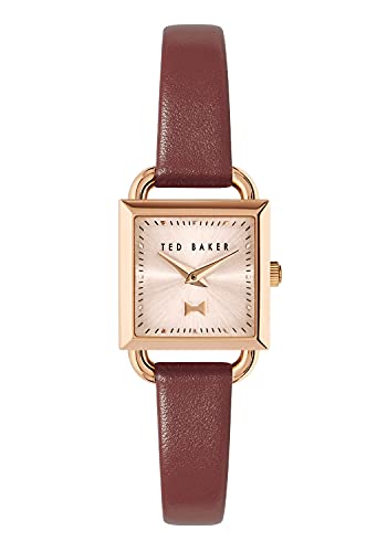 Ted Baker Women's Stainless Steel Quartz Leather Strap, Pink, 12 Casual Watch (Model: BKPTAS107)