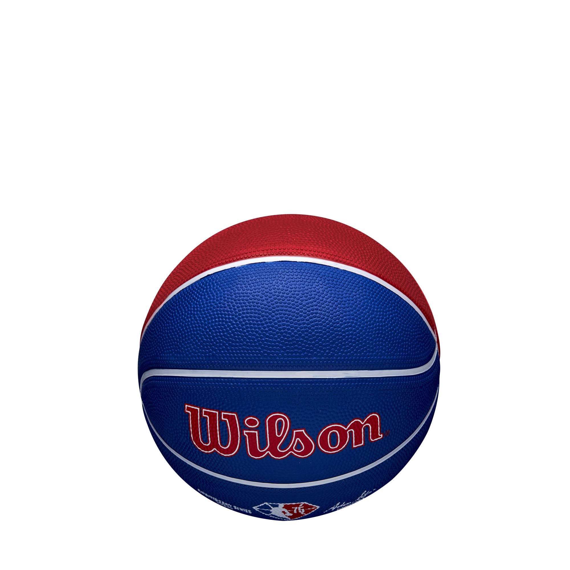 WILSON NBA 75th Outdoor Basketball - Blue/Red, Mini