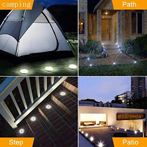 Solar Embedded Aisle Lightning, Solar Ground Light 8 LED Outdoor Solar Garden Lights, Lawn Terrace Passage, Ground Waterproof Sidewalk Flood Light