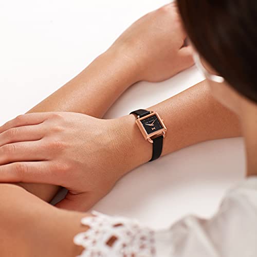 Ted Baker Women's Stainless Steel Quartz Leather Strap, Black, 12 Casual Watch (Model: BKPTAS105)