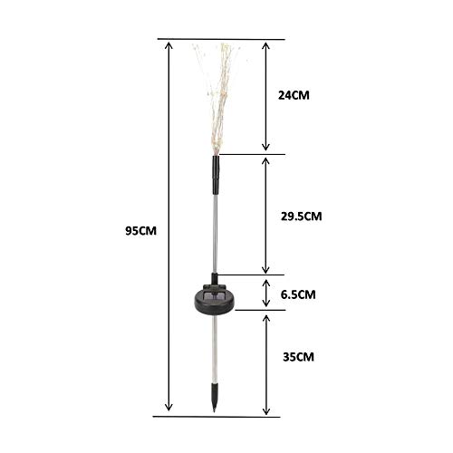 Solar Firework Lights, Vislone Outdoor String Lights Solar Garden Decorative Lights Lawn Lamp with 2 Lighting Modes Flexible Twistable IP65 Waterproof for Yard Garden Patio Home Party Decoration