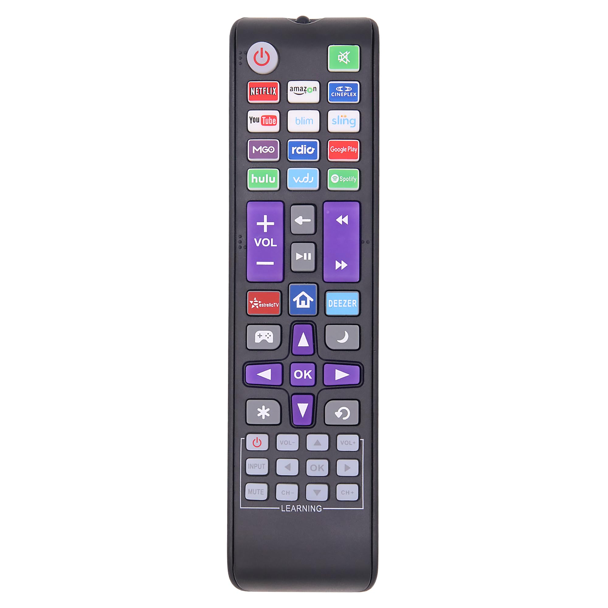 Replacement Remote Control for Roku TV, Compatible for TCL Roku/Hisense Roku/Onn Roku/Sharp Roku/Element Roku/Philips Roku Series Smart TVs (Not for Roku Stick and Box)