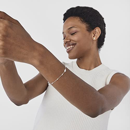 TOUS Super Power Bracelet in Sterling Silver with White Chinese Freshwater Cultured Pearls 0.0-5.0 mm