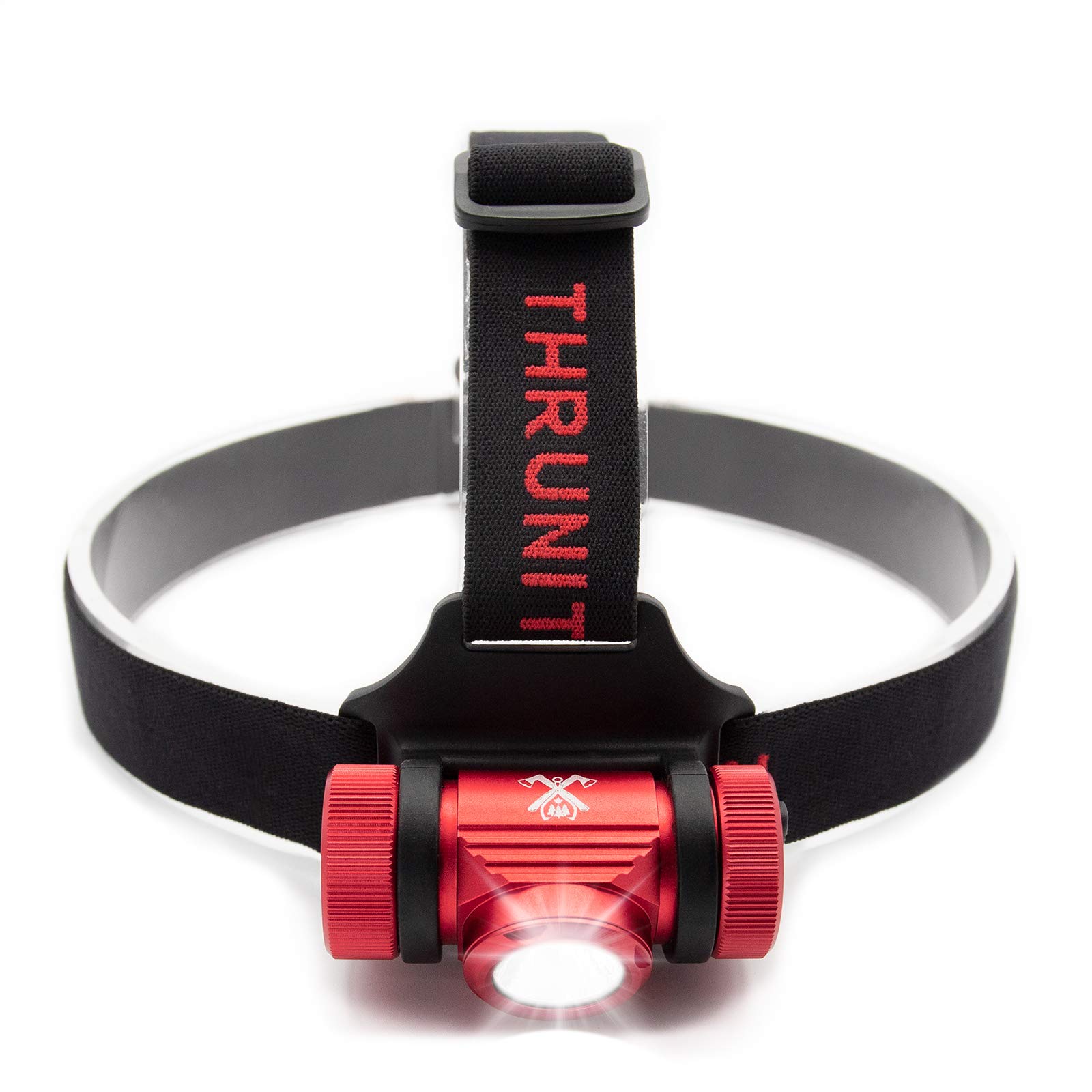 ThruNite TH02 Customized Edition Headlamp with The Outsider Max 1500 Lumens Rechargeable LED Headlight Lightweight Head Lamp (Red, Cool White)