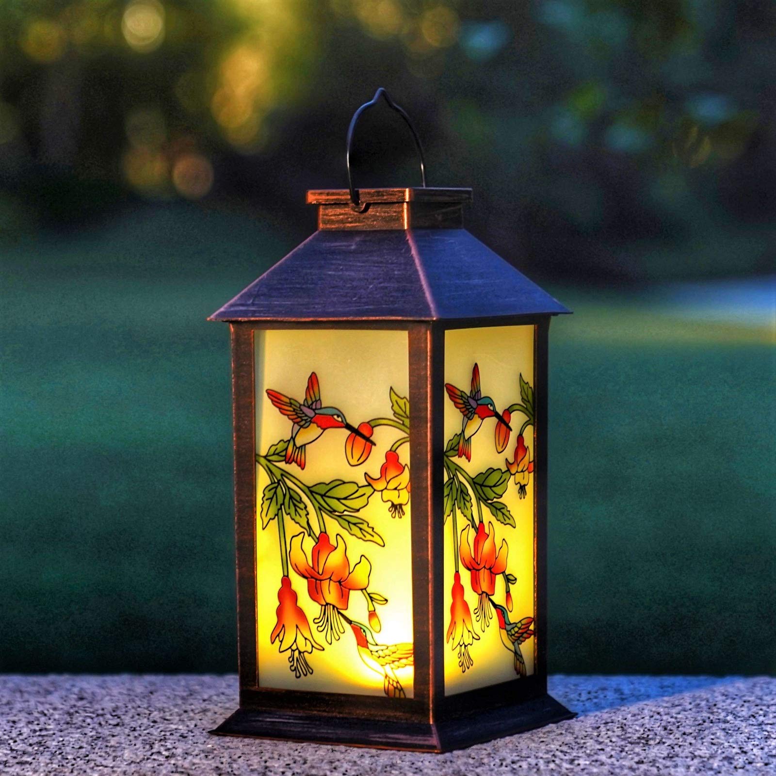 Solar Lanterns Outdoor Hanging Solar Lights Decorative for Garden Patio Porch and Tabletop Decorations. (Hummingbird)