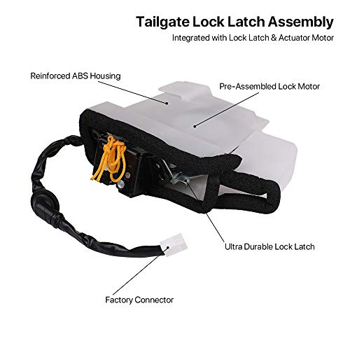 Tailgate Lock Latch Actuator Assembly - Compatible with 2003-2009 Toyota 4Runner - Replace 69110-35090 69110-35062 69110-35060 - Rear Liftgate Door Lock Motor & Latch