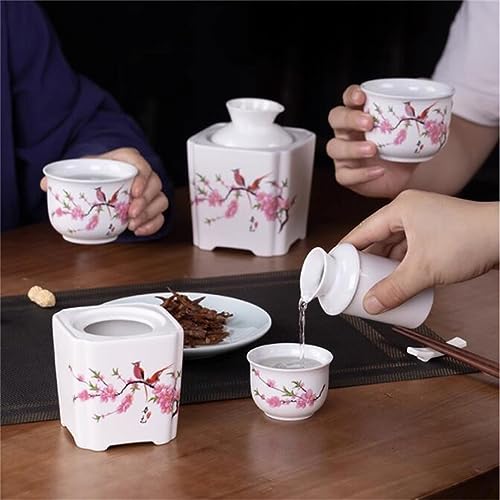 ZLXDP Square Hot Wine Pot Household Chinese Antique Wine Set Set Hot Warm Wine Pot Ceramic Warm Wine Ware