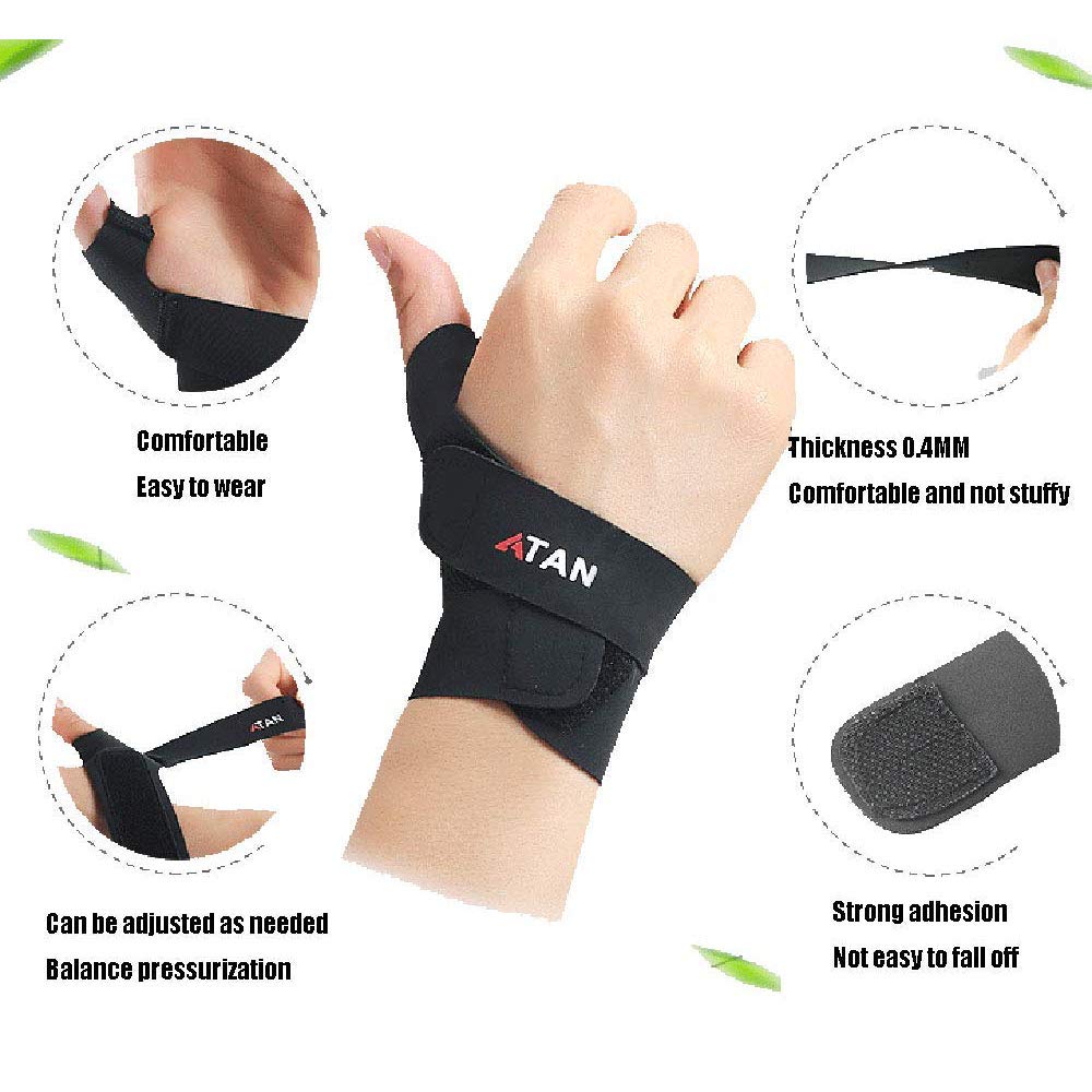 Thumb stabilizer, Joint Thumb Protector for Arthritis or Soft Tissue Injury, Light and Breathable, Stable and unrestricted, Carpal Tunnel, Arthritis, Reversible stabilized Thumb Support (Black,M)