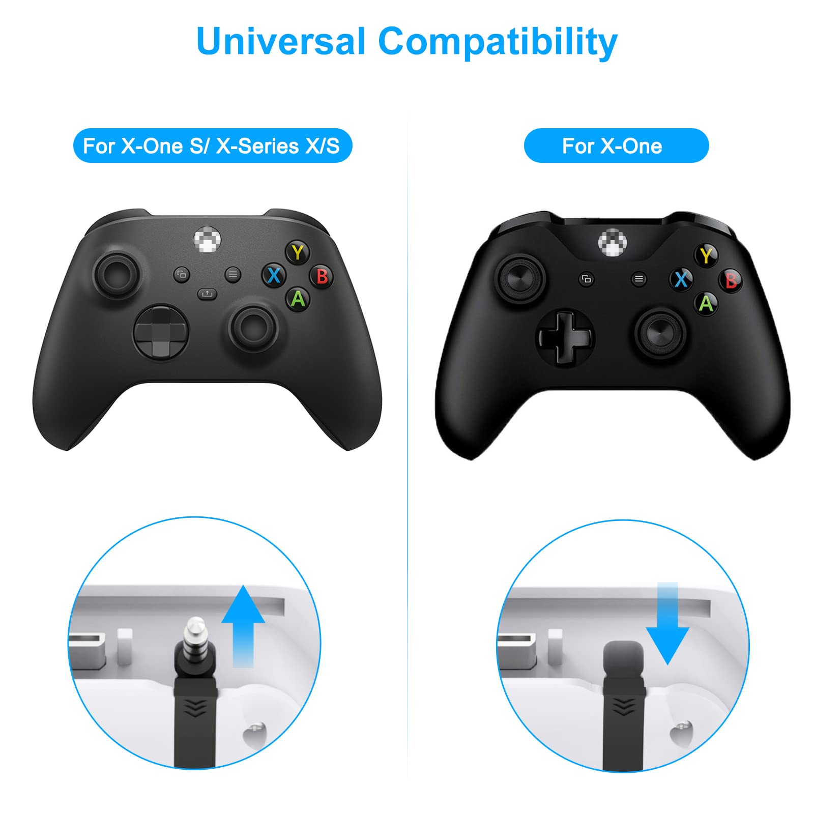 Wireless Keyboard for Xbox One/S, for Xbox Series X/S Controller, Mini Chatpad Message Controller Keyboard Built-in Speaker with 2.4G Receiver & 3.5mm Audio Jack for Xbox Series X/S/One/S (White)
