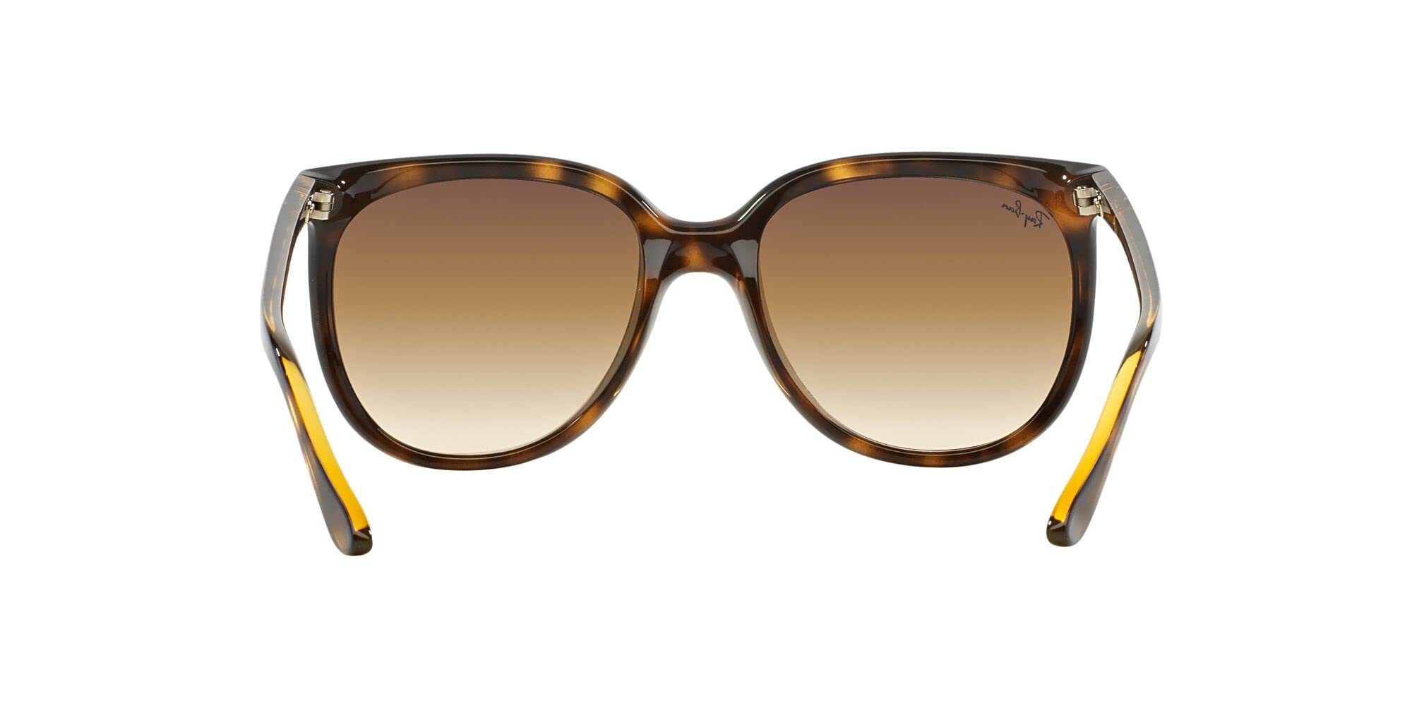 Ray-Ban Women's RB4126 Cats 1000 Butterfly Sunglasses, Light Havana/Clear Gradient Brown, 57 mm + 1