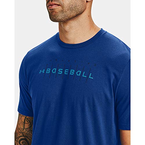 Under Armour Graphic T Baseball Wordmark, Royal (400)/Midnight Navy, XX-Large