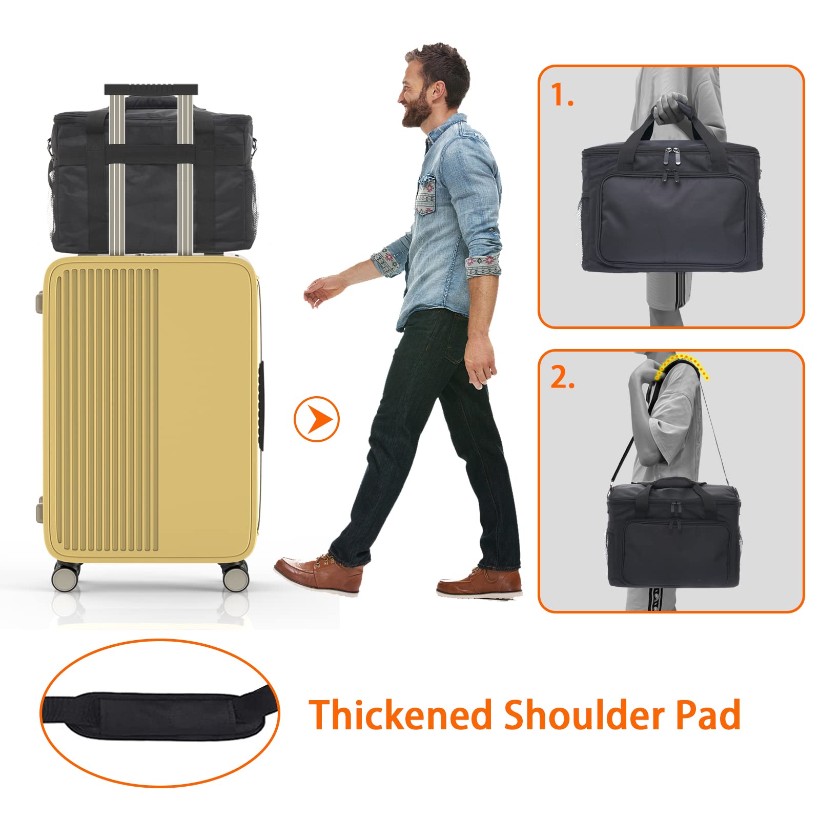 Wireless Microphone Case with Foam, 15 Slots Waterproof Microphone Storage and Carrying Bag for Tavel, 1680D Heavy Duty Oxford Fabric&High-quality Foam to Protect Your Mic
