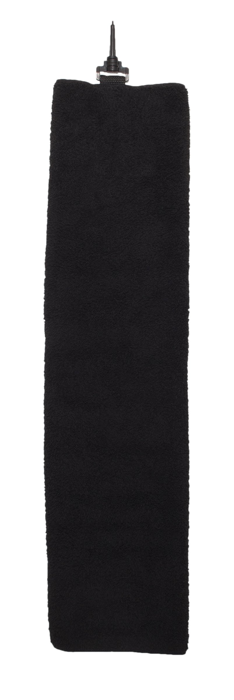 ProActive Sports Plush Microfiber 16” x 22” Tri Fold Golf Towel (Black)