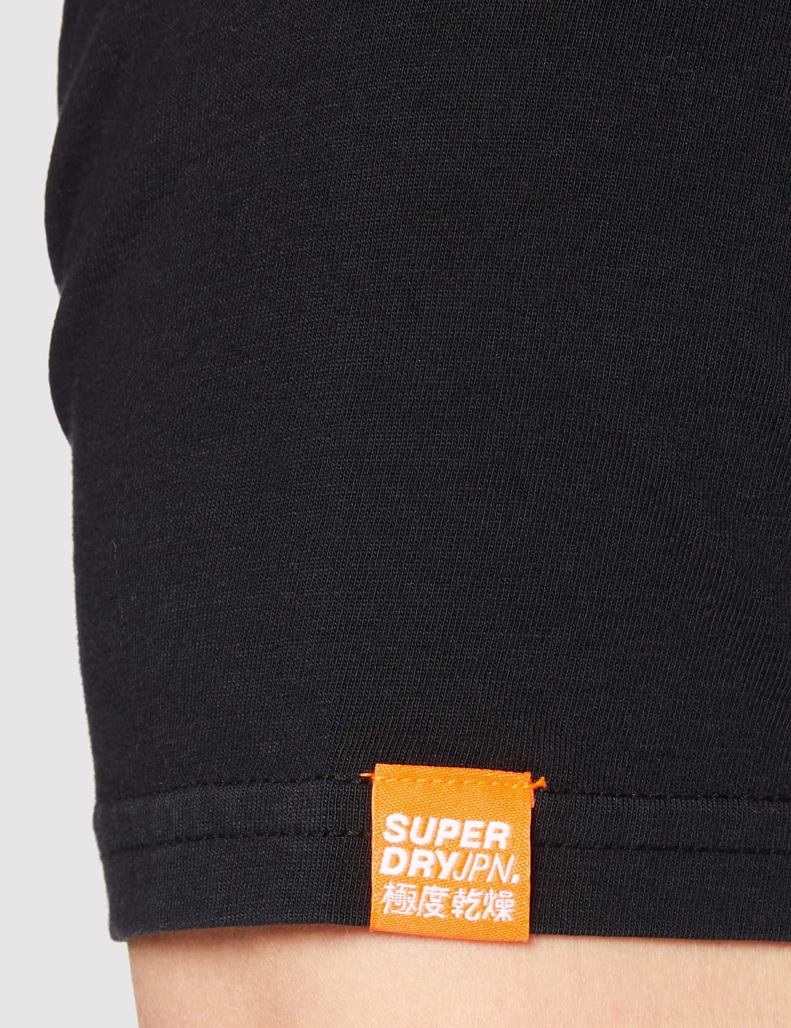 Superdry Mens Organic Cotton Neon Lite T-Shirt, Slim Fit, Short Sleeves Black Size M