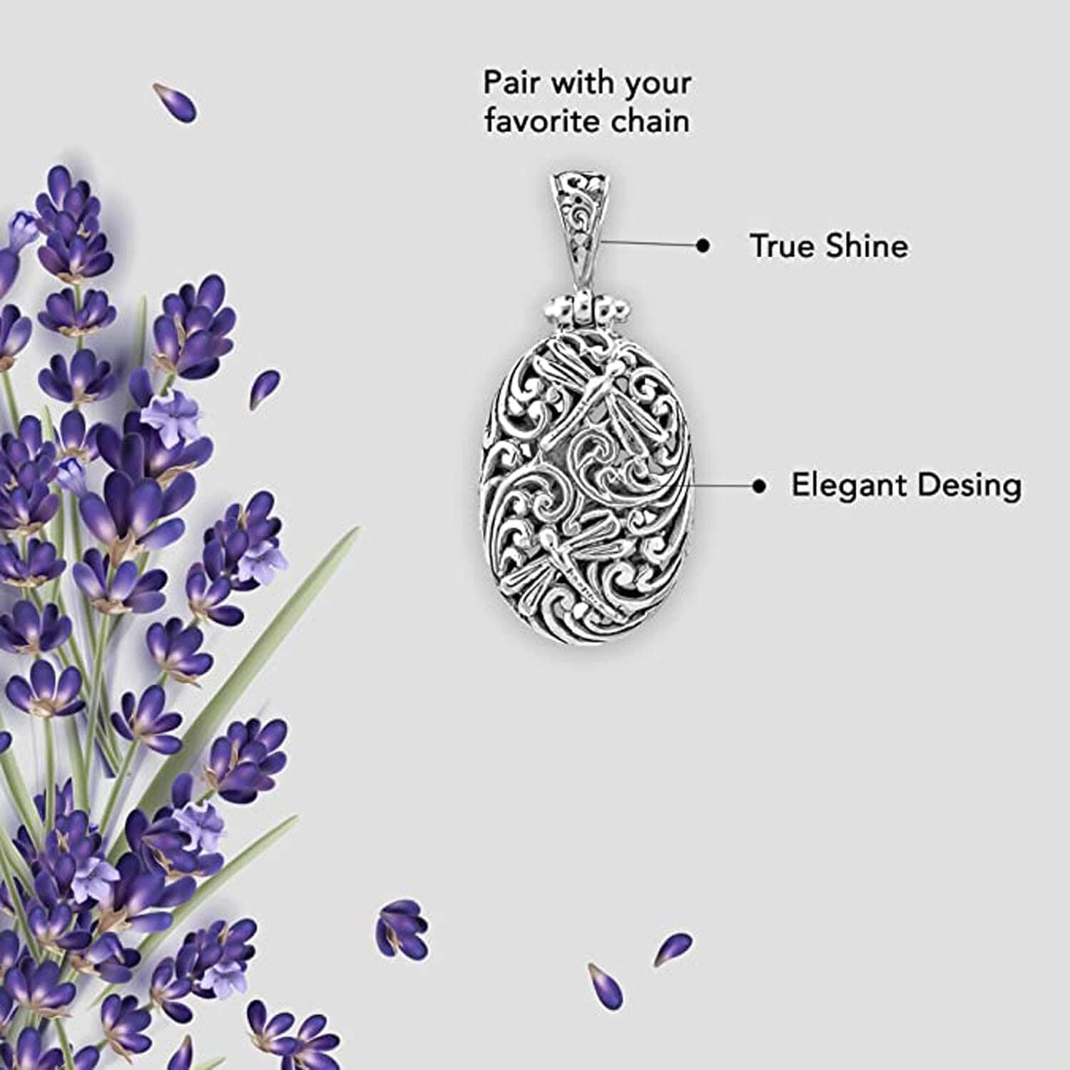 SHOP LC DELIVERING JOY BALI LEGACY Dragonfly Filigree Pendant for Women 925 Sterling Silver Men 6.8 g