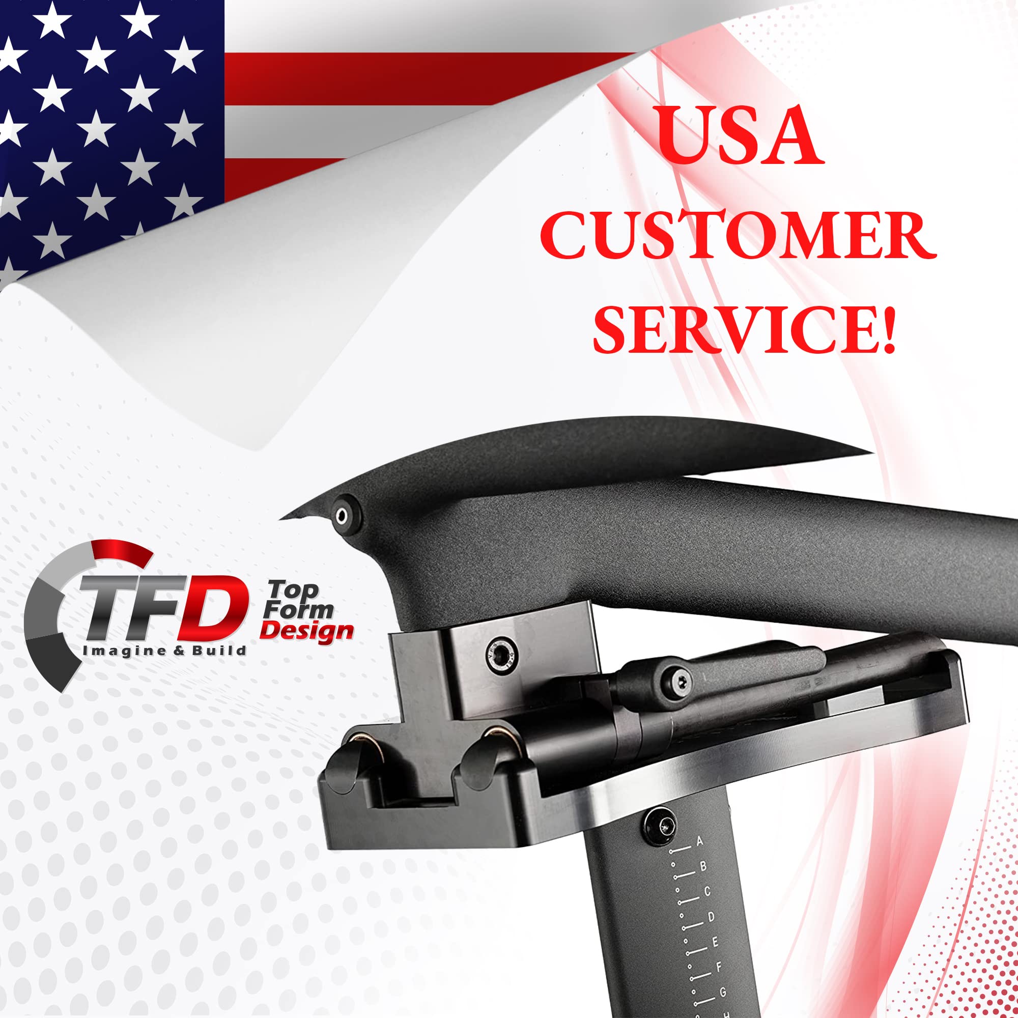 TFD The Adjuster Compatible with Peloton Bikes+, Made in USA - Handlebar Mod Adjusts Handle Bar Position for Any Rider | Black Design - Optimal Peloton Accessories (Bike+ (Plus))