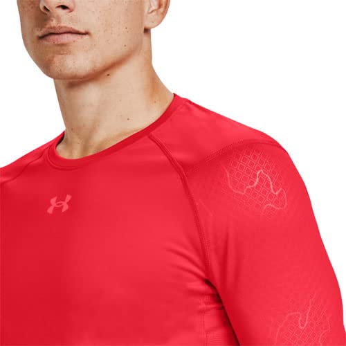 Under Armour Men's Baseball ColdGear Long Sleeve T-Shirt, Red (600)/Beta, Large