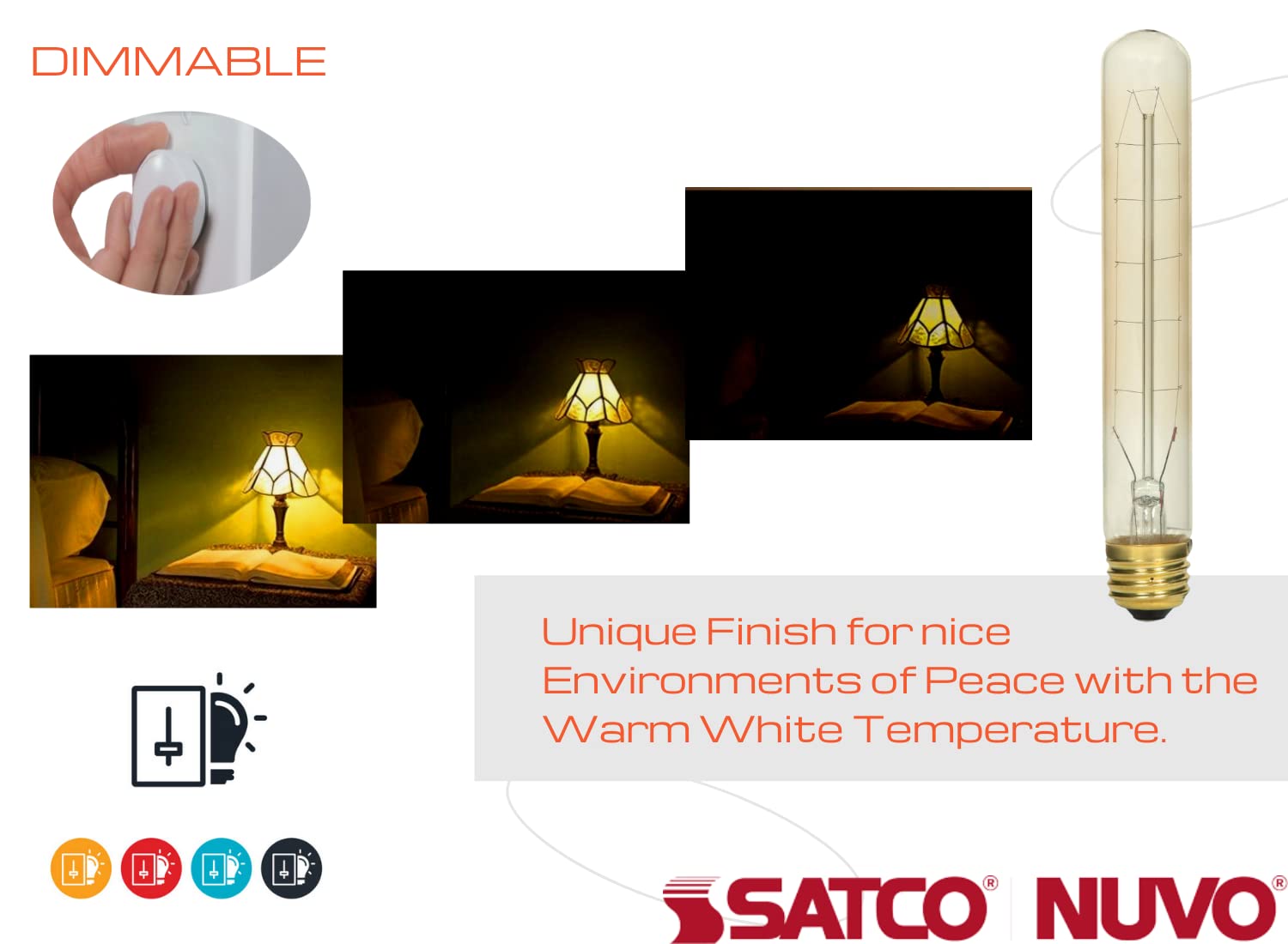 Satco 60 Watt T9 Incandescent; Clear; 3000 Average Rated Hours; 230 Lumens; Medium Base; 120 Volt for Pendant Lighting Fixtures, Decorative for Dining Room, Studio, Lounge, Restaurants (6 Pack)