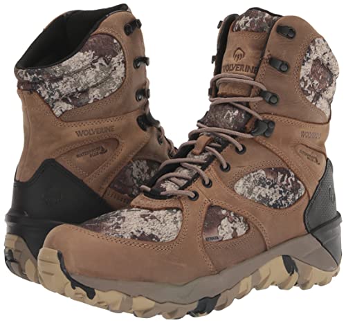 Wolverine Men's Field Guide Waterproof Insulated 8in Mid Calf Boot, Gravel, 10