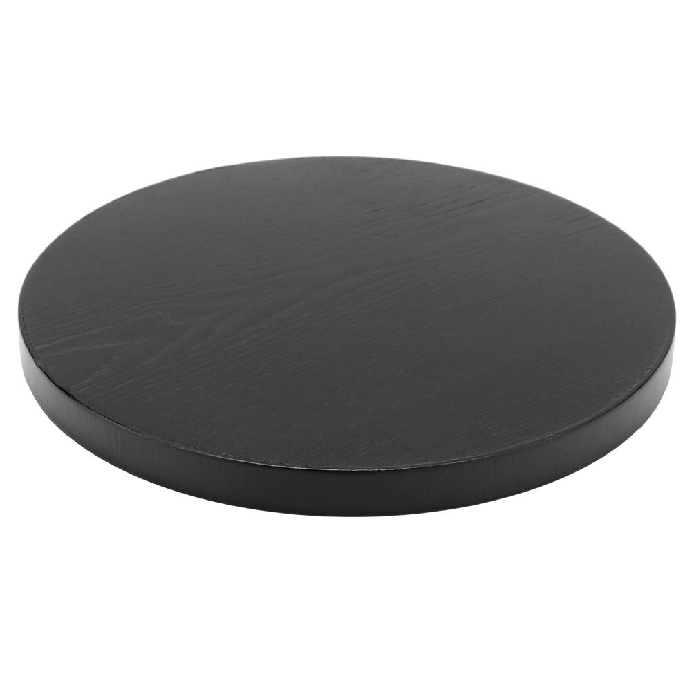 Wood Serving Tray, Snack Food Coffee Server Meals Ottoman Table Boards Decorative Storage Wooden Plate Breakfast Round Platters for Home Kitchen Restaurant Display Fruit Appetizer (33 * 31 * 3cm)
