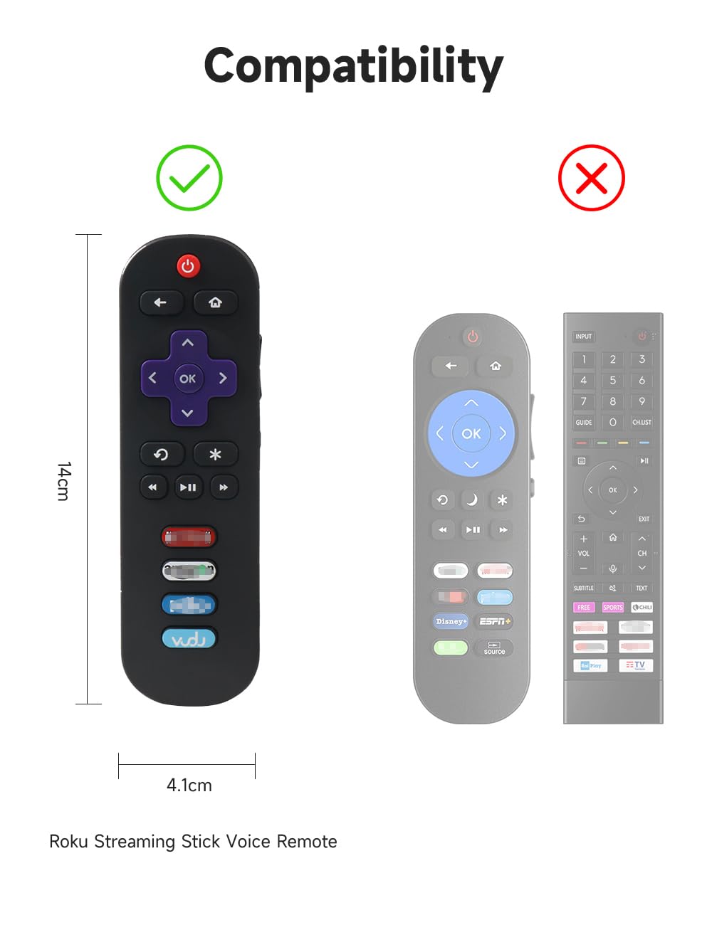 Remote Case for Roku Smart TV RC280 RC282 URC280J XRC280J Remote Control Universal Replacement Lightweight Silicone Case Cover Sleeve Skin with Lanyard for Roku TV Remote