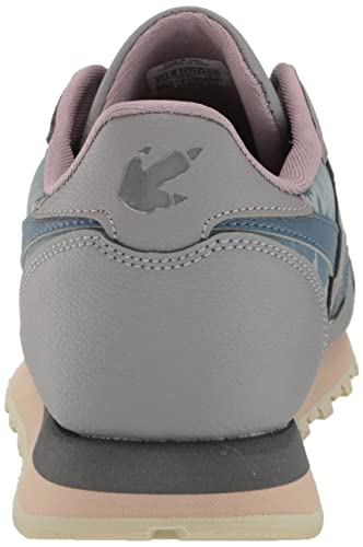 Reebok Boy's Classic Leather Sneaker, Jurassic World/Grey/Teal Fog/Brave Blue, 3.5 Big Kid