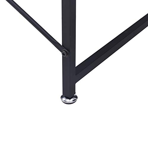 Symylife Modern Computer Desk Table Home Office Desk, Modern Simple Style Laptop Table with Metal Frame,Vintage Grain