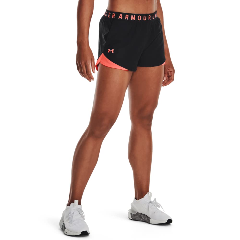 Under Armour Womens Play Up 3.0 Shorts, Electro Pink (695)/Club Purple, X-Small