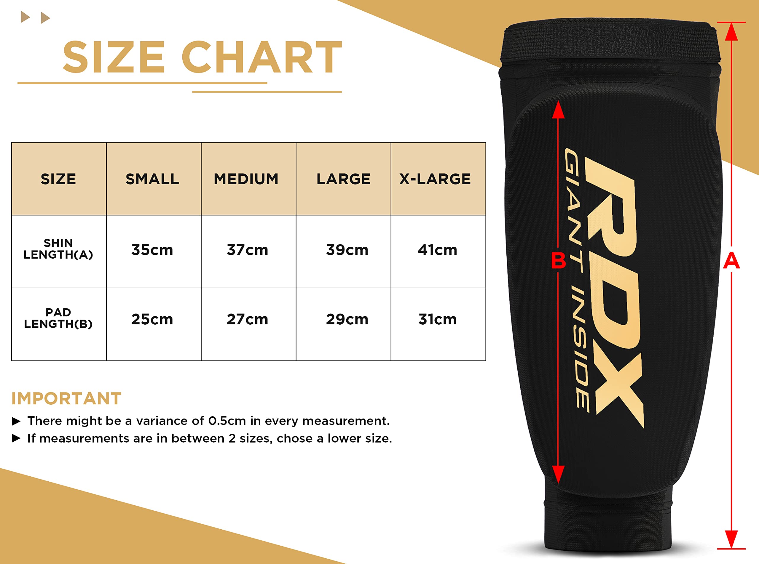 RDX Shin Guards for Muay Thai, Kickboxing, MMA Training and Sport, Approved by SATRA, Leg Protector Foam Pads for Martial Arts, Sparring, Protective Gear for BJJ and Boxing