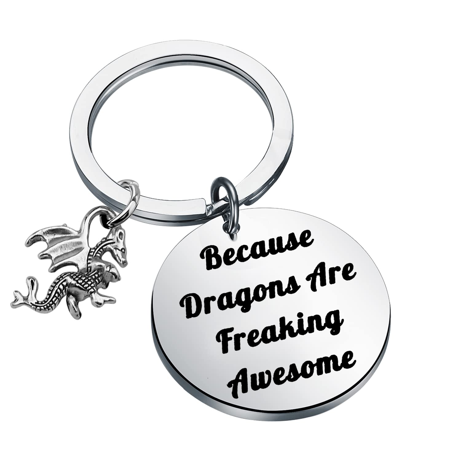 Zuo Bao Funny Dragons Gifts Because Dragons Are Freaking Awesome keychain Dragons Lover Gift for Women (Because Dragons Are Freaking Awesome)