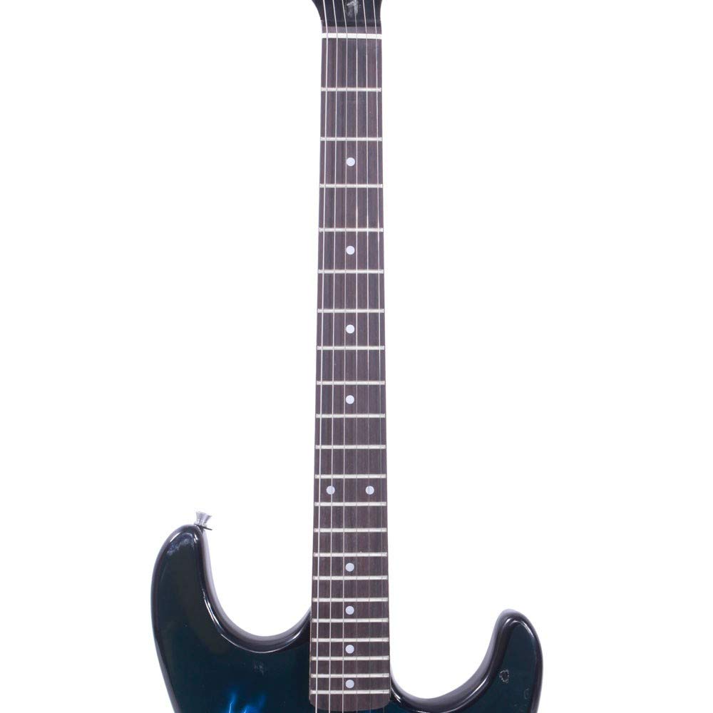 Waful 6 String Electric Guitar Beginner Kit, Solid Body Electric Guitar, Lightning Style Electric Guitar, Right Handed, with Power Cord/Strap/Bag/Plectrums Black & Dark Blue