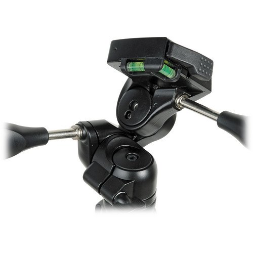 Slik Pro 700 DX Tripod with 700DX 3-Way, Pan-and-Tilt Head (Titanium) with Vello Three-Axis Bubble Level Bundle