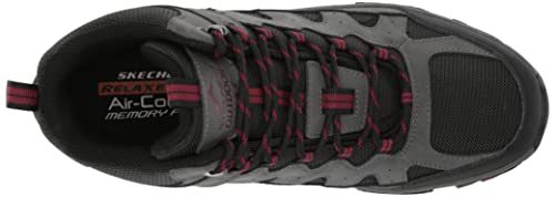 Skechers USA Men's mens Hiking Boot, Black/Grey, 10 US