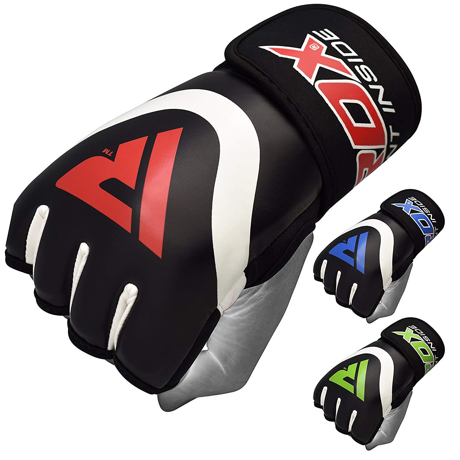 RDX Boxing Hand Wraps Inner Gloves for Punching – Maya Hide Leather Fist Protector Under Mitts - Great for MMA, Muay Thai, Martial Arts, Heavy Bag, Kickboxing, Multi-Purpose Training & Combat Sports