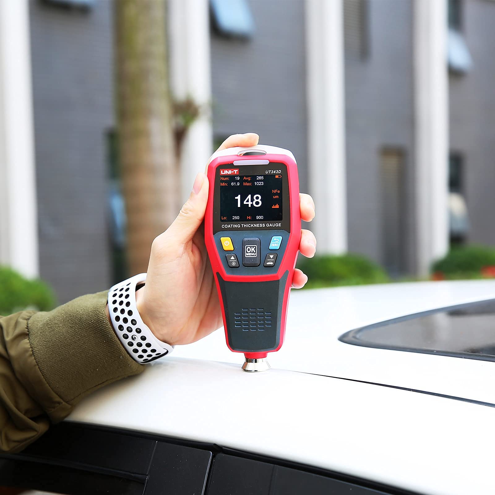 UNI-T Auto Test Maintenance Kit, Automotive Coating Thickness Gauge UT343D, Non-Contact IR Thermometer UT300S (Not for Human)