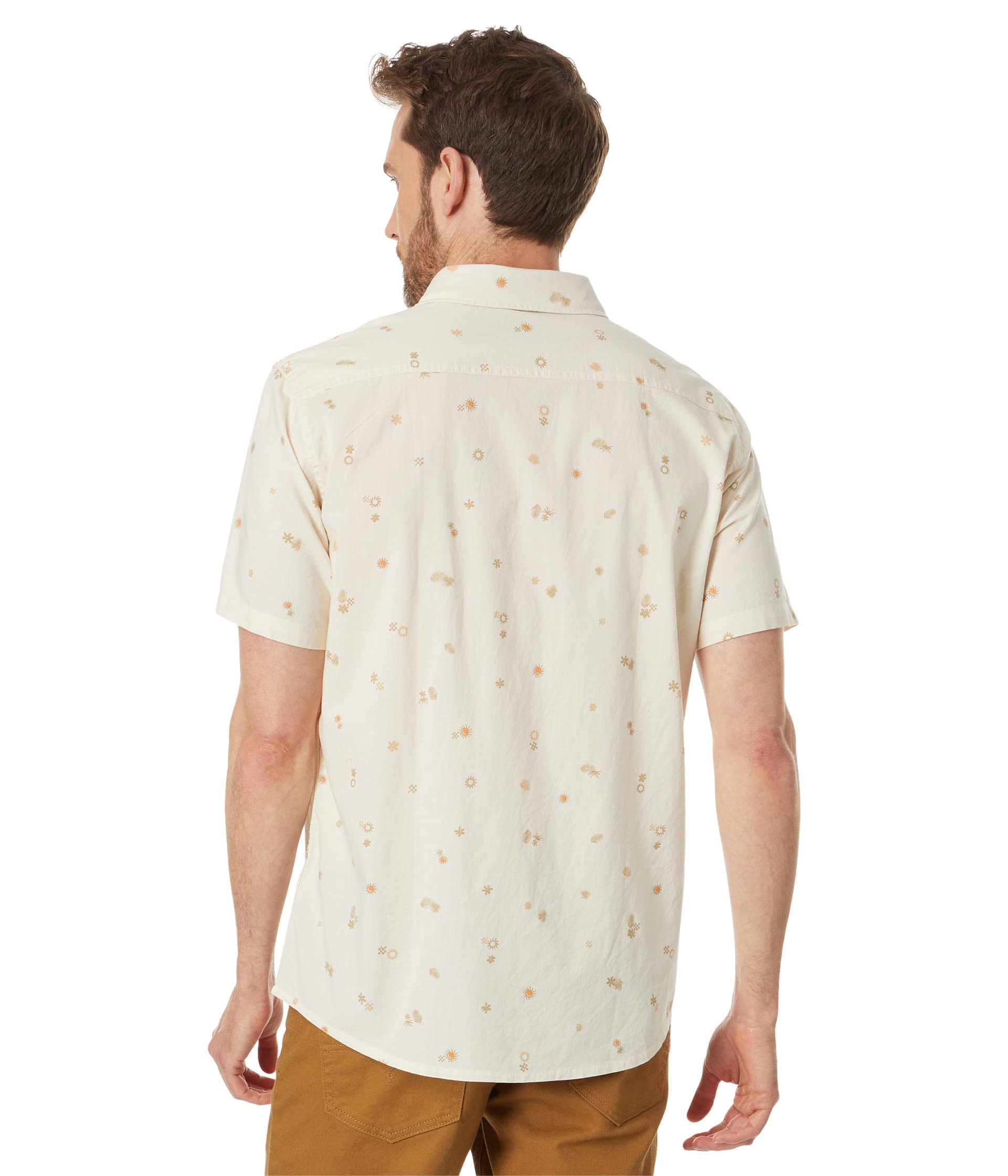Quiksilver Men's Button Up Woven Shirt, Tarmac Peaceful Rave SS, XX-Large