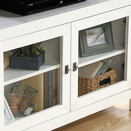 Sauder Cottage Road Entertainment Stand, For TV's up to 42", Soft White finish