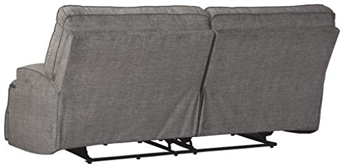 Signature Design by Ashley Coombs Contemporary 2 Seat Power Reclining Sofa, Gray