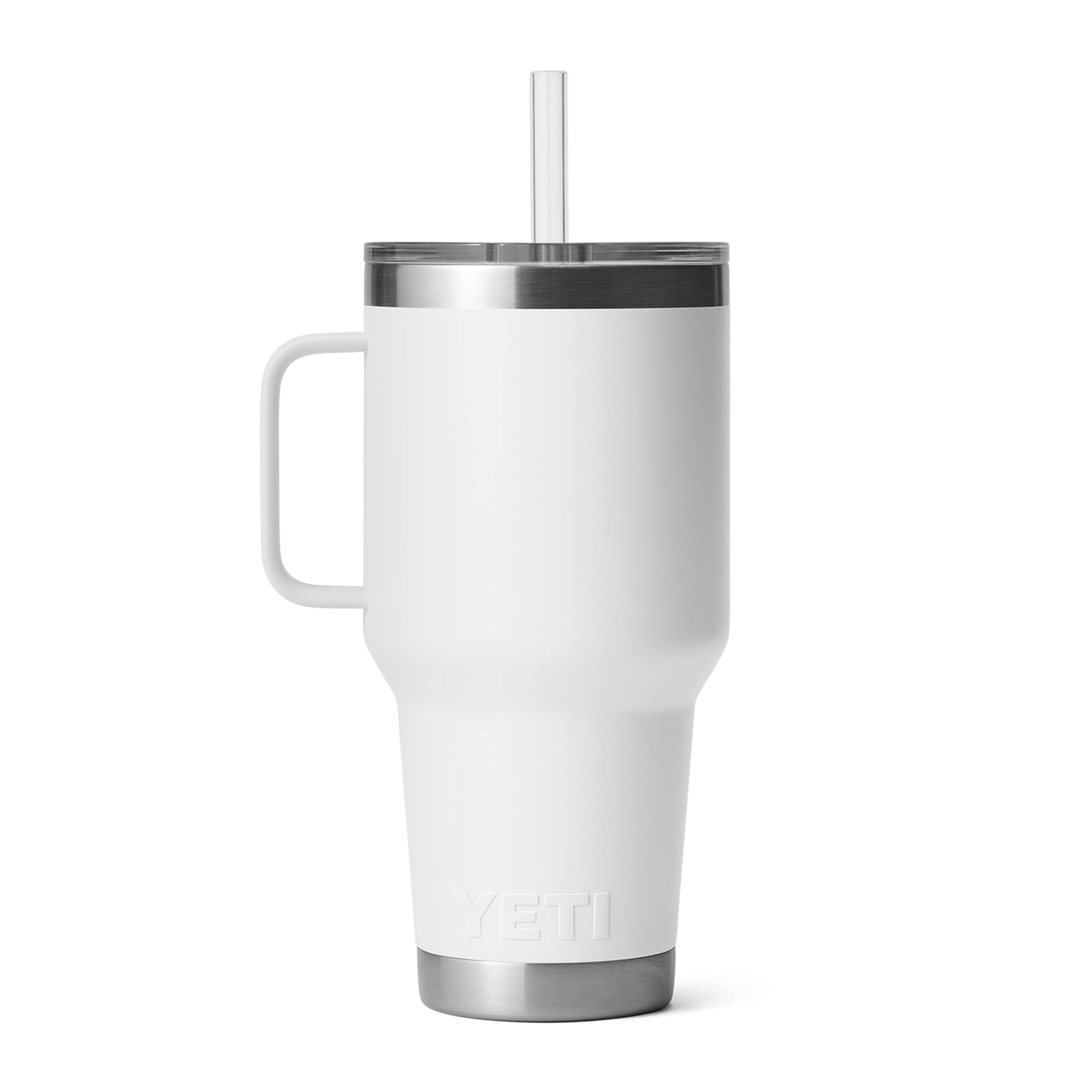 YETI Rambler 35 oz Straw Mug, Vacuum Insulated, Stainless Steel, White