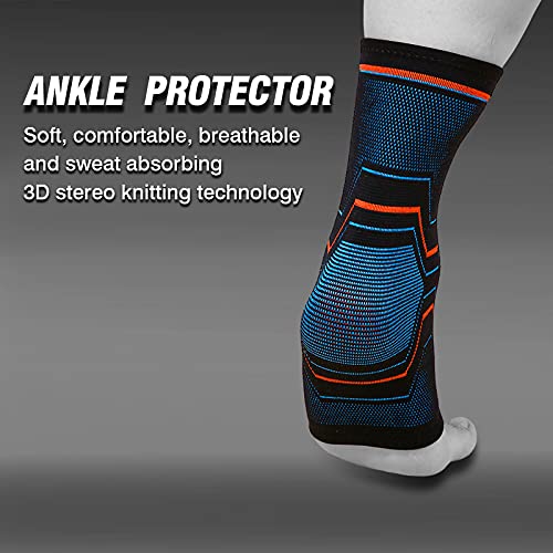 ZUOLXISI Ankle Brace Compression Sleeve for(a pair) for Injury Recovery,AchillesTendon Support,plantar fasciitis,ankle sprain protector,eases Joint Pain and More(S)