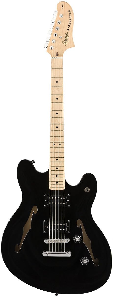 Squier Affinity Series Starcaster Electric Guitar, with 2-Year Warranty, Black